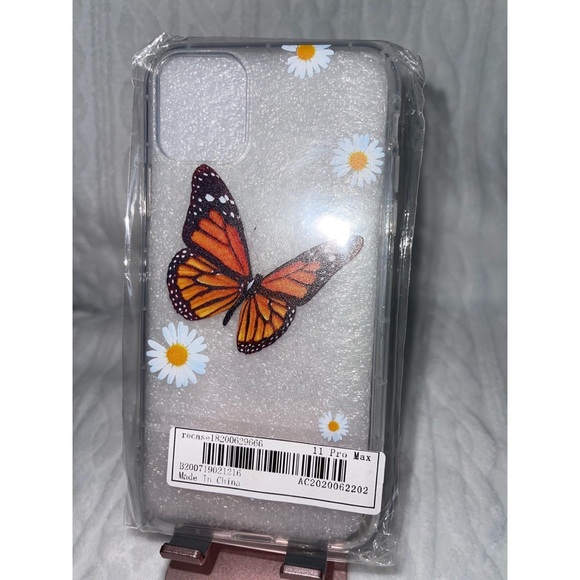 SHEIN | Accessories | Butterfly Daisy Clear Iphone 1 Pro Max Case ...